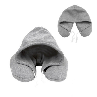 GEEZY Travel Neck Pillow Hooded Travel Neck Rest Flight Comfortable ...