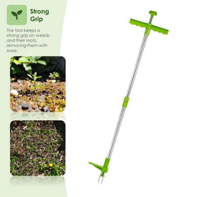GEEZY Weed Puller Steel Hand Tool Twister Claw Weed Remover Lawn ...