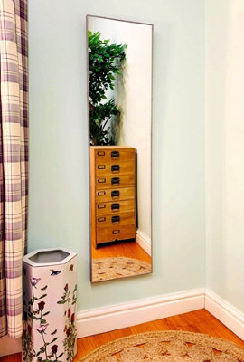 Geko Grey Wood Wall Mirror 121cm