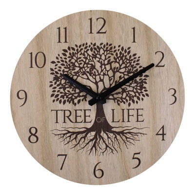 Geko Small Tree Of Life Clock, 30cm.