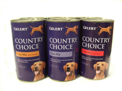 Buy Gelert Dog Country Choice Tripe Mix Variety 6 Pack 1.2kg at B&Q
