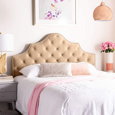 Gemia Plush 26 inch Strutted Headboard - Mink