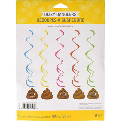 Generique Dizzy Dangler Poop Hanging Decoration (Pack of 5 ...