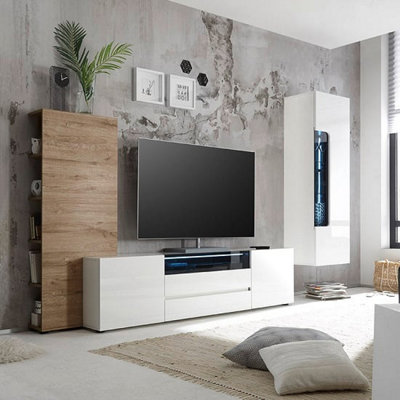 Buy Genie TV Stand With Storage for Living Room and Bedroom, 2030 Wide ...