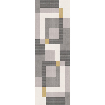 Geo Blocks Ochre Runner - Silk Road Collection 180cm x 60cm