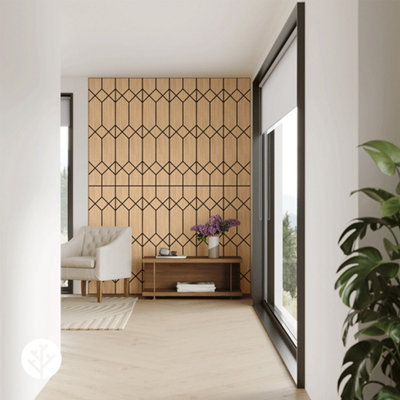 Geo-Lite Art Deco Geometric Wood Wall Panels for Stylish Interiors