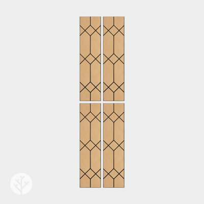 Geo-Lite Art Deco Geometric Wood Wall Panels for Stylish Interiors