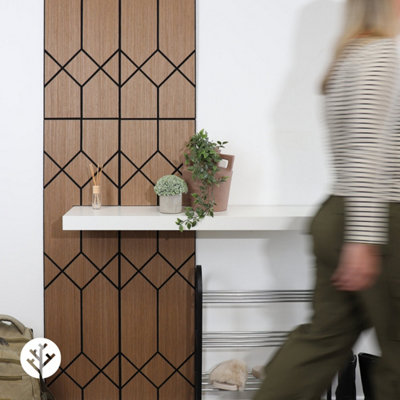 Geo-Lite Art Deco Geometric Wood Wall Panels for Stylish Interiors