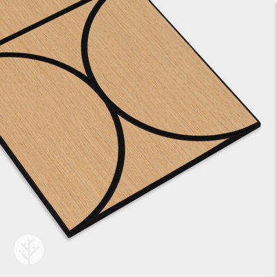 Geo-Lite Circle Geometric Wood Wall Panels for Stylish Interiors