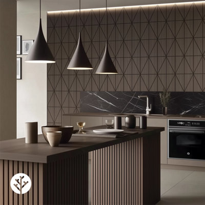 Geo-Lite Diamond Geometric Wall Panels for Stylish Interiors