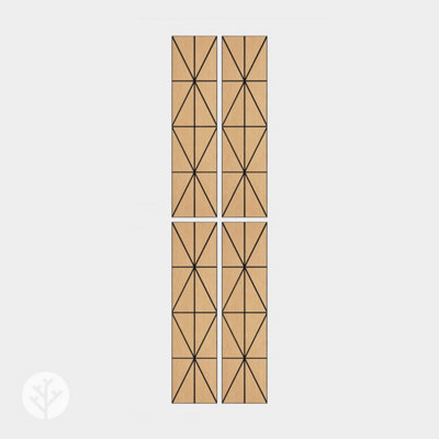 Geo-Lite Diamond Geometric Wall Panels for Stylish Interiors