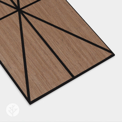 Geo-Lite Diamond Geometric Wood Veneer Wall Panels for Stylish Interiors
