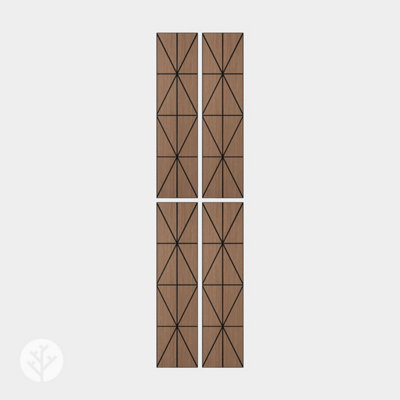 Geo-Lite Diamond Geometric Wood Veneer Wall Panels for Stylish Interiors