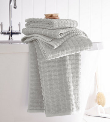 Geo Silver 100% Cotton Towel Bale 6 Pack