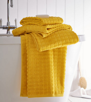 Geo Yellow 100% Cotton Hand Towel
