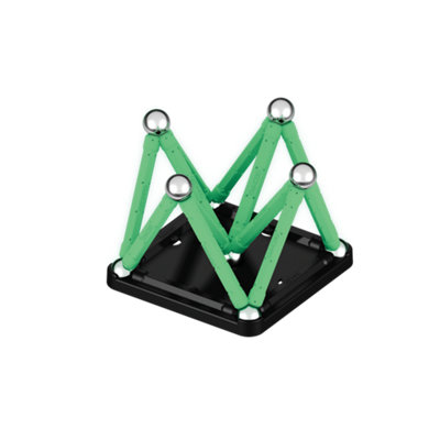 Geomag Glow Recycled Plastic Magnetic Shapes - 25 Pieces