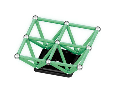 Geomag Glow Recycled Plastic Magnetic Shapes - 60 Pieces