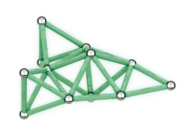 Geomag Glow Recycled Plastic Magnetic Shapes - 60 Pieces