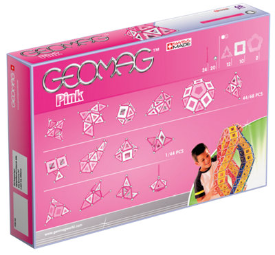 Geomag Kids Panel Pink Magnetic Shapes - 68 Pieces