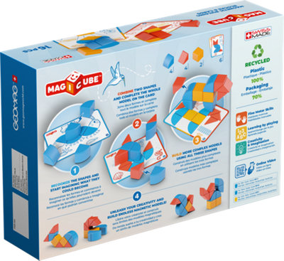 Geomag Magicube Blocks and Cards - 16 Magnetic Pieces