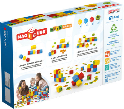 Geomag Magicube Magnetic Shapes Maths Builder - 61 Pieces