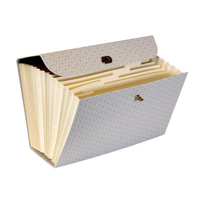 Geometric 19 Pocket Expanding Box File with Gold Handle & Toggle ...