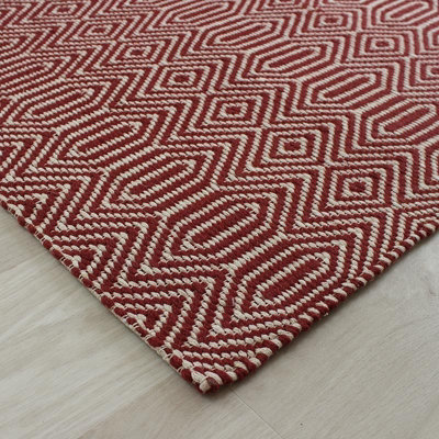 Geometric Handmade Modern Easy to clean Rug for Dining Room Bed Room ...