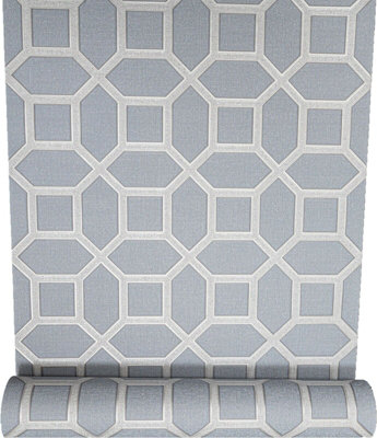 Geometric Light Blue Grey Glitter Textured Heavy Vinyl Premium ...