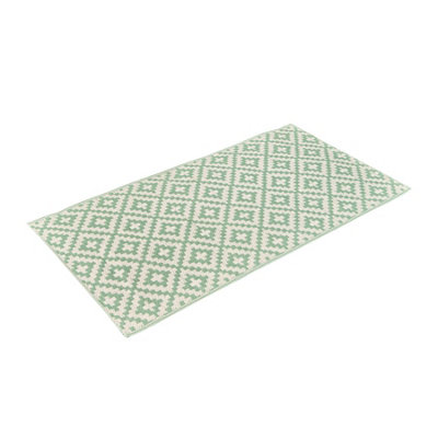 Geometric Outdoor Rug Large Garden Waterproof Non Slip Area Patio Mat