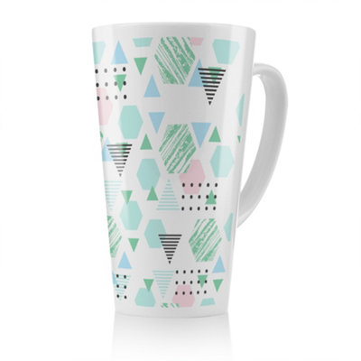 Geometric Shapes Latte Mug, Stunning Designer mug fit for any home ...