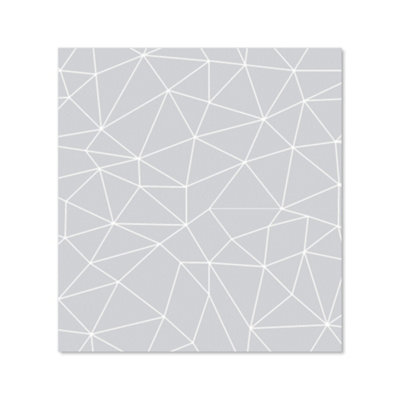 GEOMETRIC TRIANGLE PATTERN PREMIUM GLASS KITCHEN SPLASHBACK W600MM X H650MM