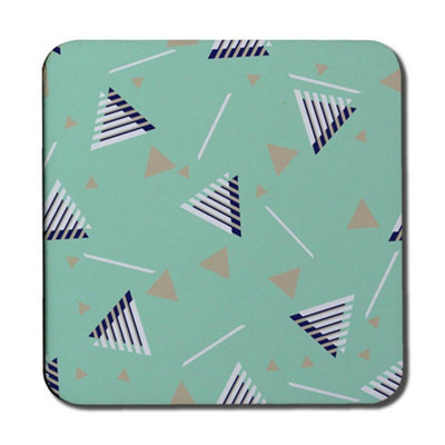 Geometric Triangle Stripes (Coaster) / Default Title | DIY at B&Q