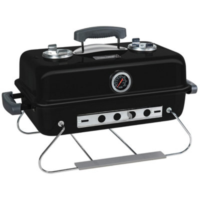 George Foreman Portable Charcoal BBQ On-The-Go Black GFPTBBQ1004B