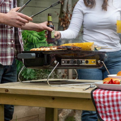 George Foreman Portable Charcoal BBQ On-The-Go Black GFPTBBQ1004B