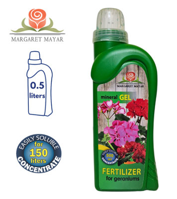 GERANIUM MARVEL, MINERAL GEL FERTILIZER - 0.5L - BLOOMS GALORE AND ...