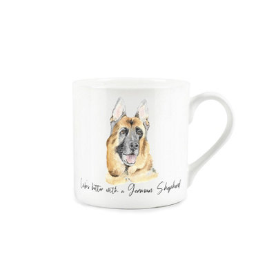 German Shepherd Mug - Lifes Better with a German Shepherd Bone China ...