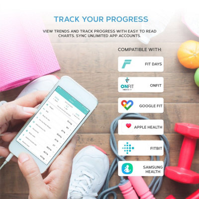 Get Fit Smart Bathroom Scales - Digital Body Weighing Scale - Connect ...