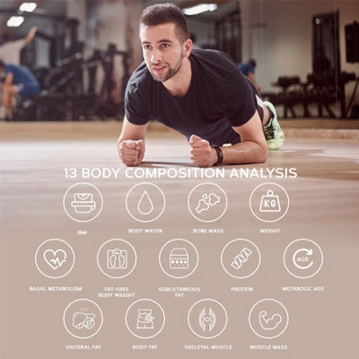 Get Fit Smart Bathroom Scales - Digital Body Weighing Scale - Connect ...