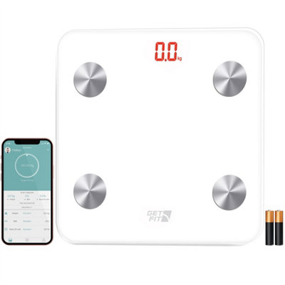 Get Fit Smart Bathroom Scales - Digital Body Weighing Scale - Connect ...