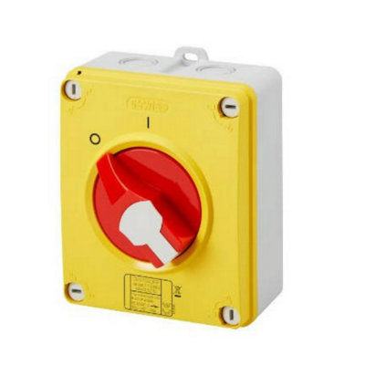 Gewiss GW70433P 70RTHP Rotary Isolator Switch 4 Pole TP&N - 16 Amp | DIY at B&Q