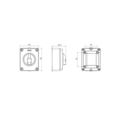 Gewiss GW70435P 70RTHP Rotary Isolator Switch 3 Pole TP - 32 Amp