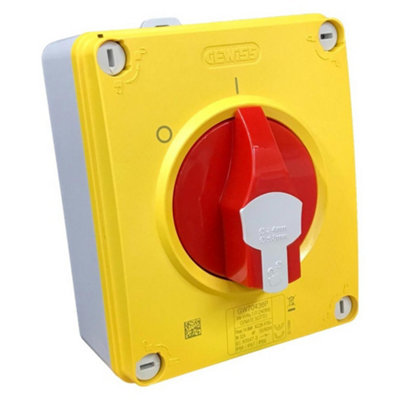 Gewiss GW70436P 70RTHP Rotary Isolator Switch 4 Pole TP&N - 32 Amp ...
