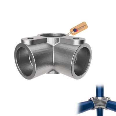 GeZu Impex 2 Way Elbow Pipe Connector 27 mm Hot Dip Galvanized Black ...