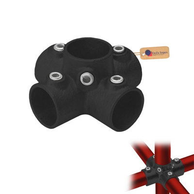 GeZu Impex 4 Way Cross Tube Clamp 42 mm Hot Dip Galvanised 4 Socket Way ...