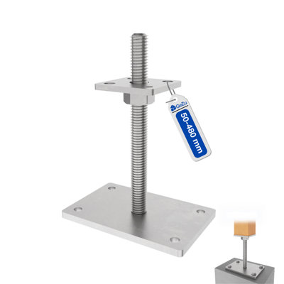 GeZu Impex Adjustable Post Support 100 x 100 mm Hot Dip Galvanised ...