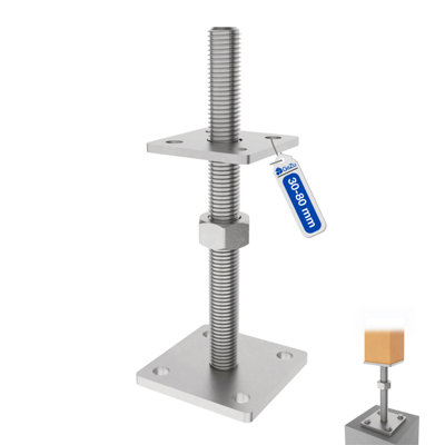 GeZu Impex Adjustable Post Support 80 x 80 mm Hot Dip Galvanised height ...