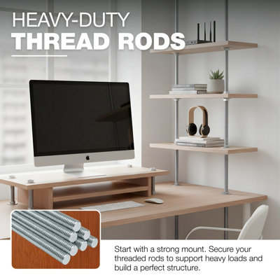 GeZu Impex M6 Threaded Rod 1000 mm Stainless set of 28 Fully Threaded ...