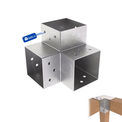 GeZu Impex Post Connector Y 91x91 mm Hot Dip Galvanised Pergola 3 Way ...