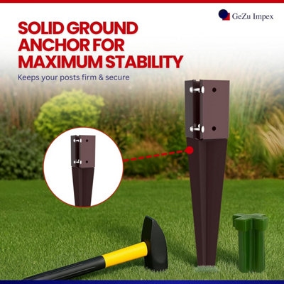 GeZu Impex Swift Clamp Drive In Post Support 100 x 100 x 750 mm Powder ...