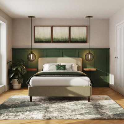 GFW Addison Bed Frame Double Beige